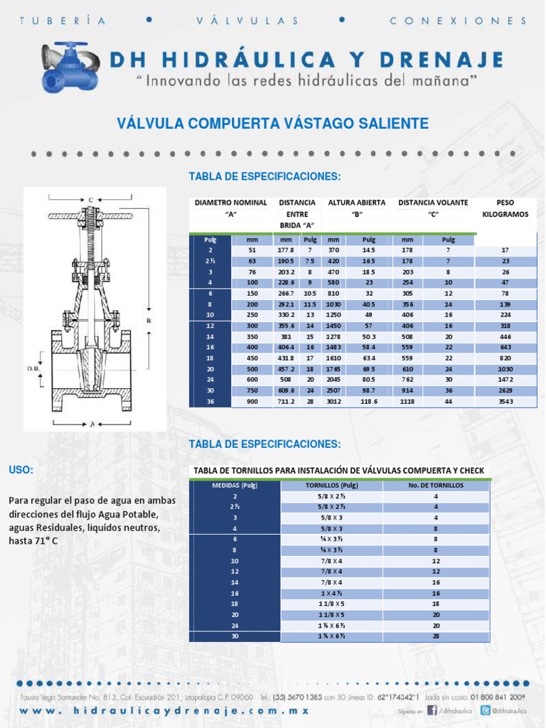 Valvula Compuerta Vastago Saliente.pdf | Naturaleza