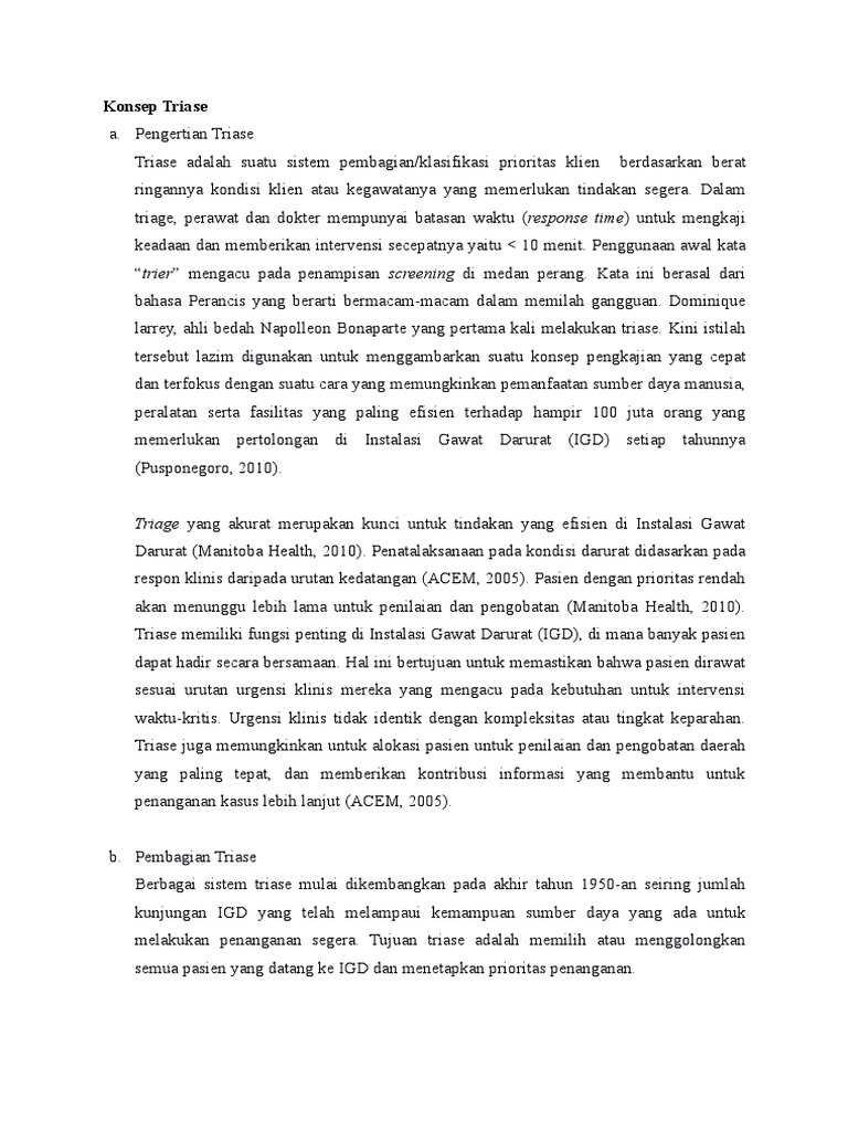 Konsep Triase | PDF
