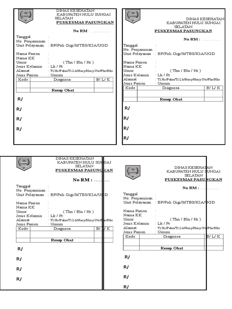 Resep Puskesmas | PDF