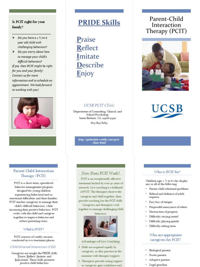 Pcit Brochure Template | PDF | Caregiver | Psychotherapy