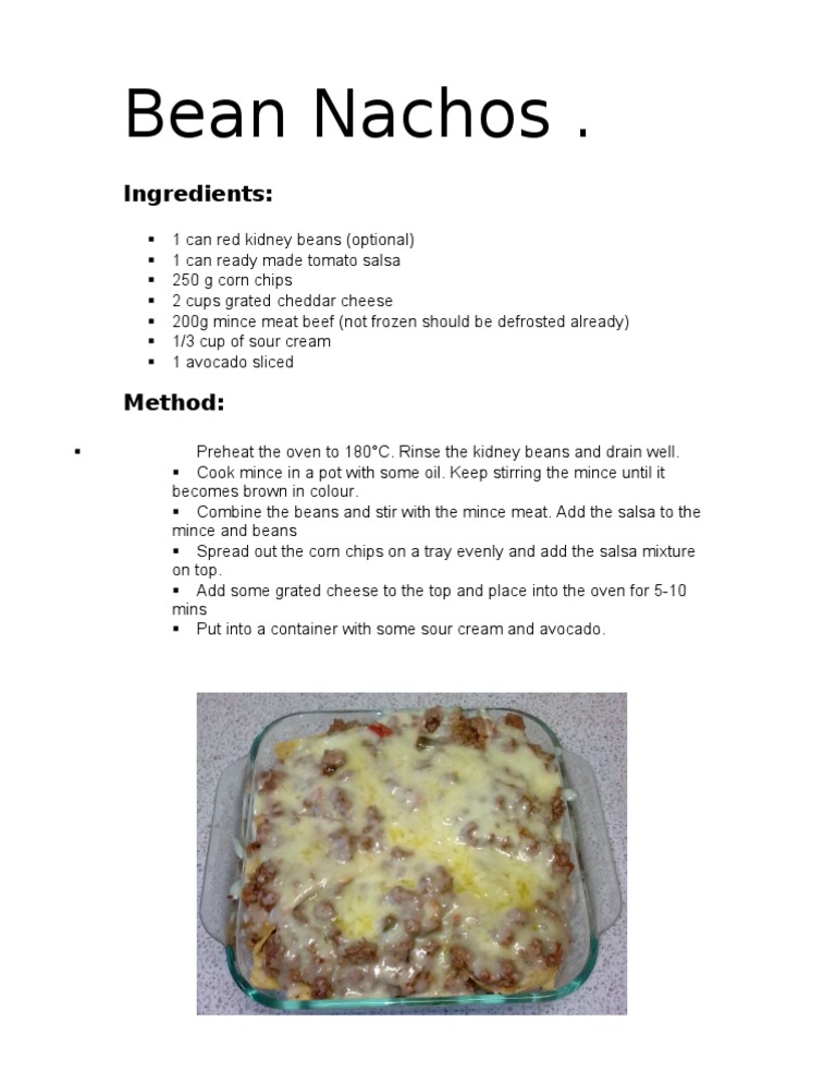 Easy Beef Bean Nachos Recipe | PDF