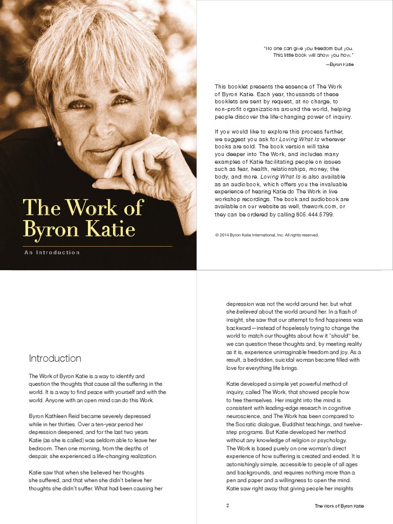 The Work Byron Katie PDF | PDF | Thought | Forgiveness