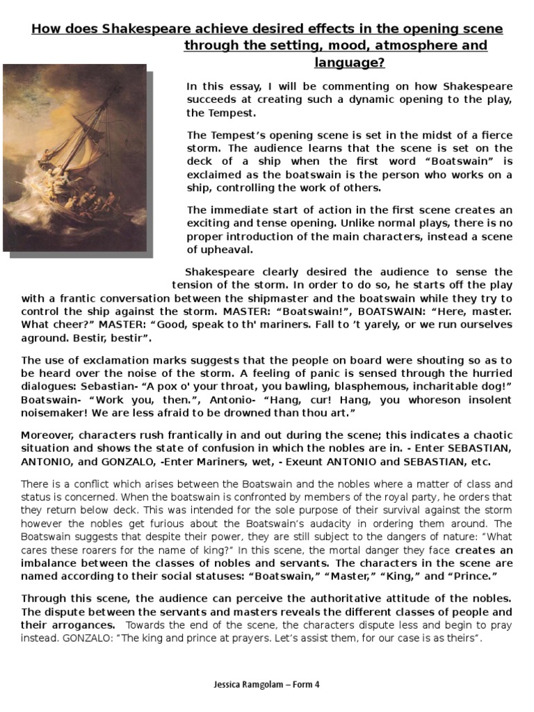 Act 1 Scene 1 Commentary | The Tempest