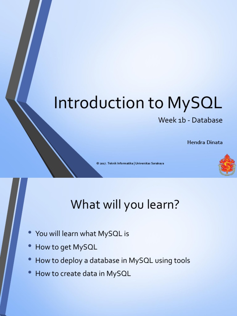 Week 1b - Intro To MySQL | PDF | My Sql | Databases
