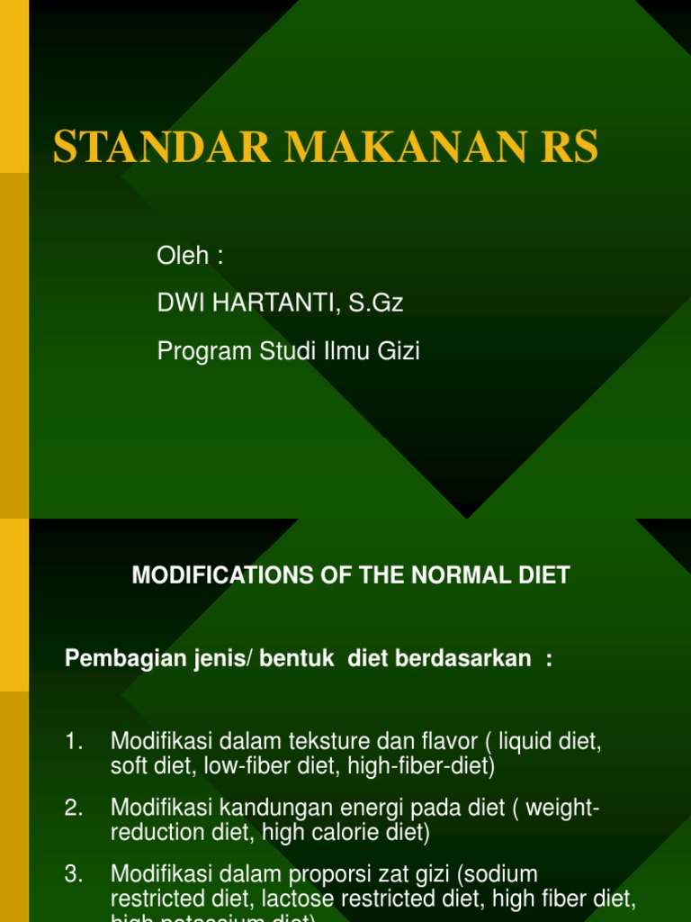 Standar Makanan RS | PDF | Kesehatan Holistik