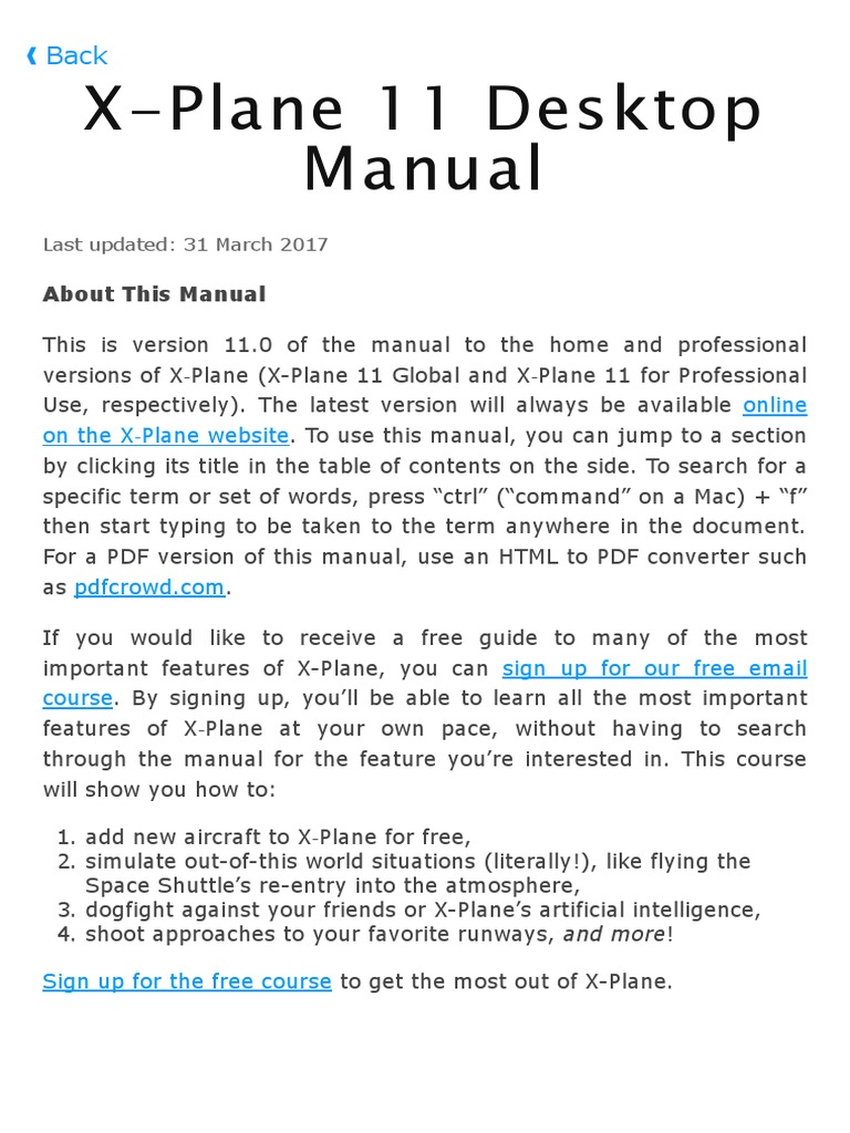 X-Plane 11 Desktop Manual - X-Plane - A4 | PDF | Airplane | Installation (Computer Programs)