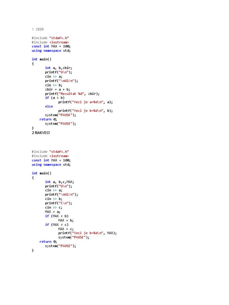 Const Int Using Namespace Int Int: "Stdafx.h" | PDF