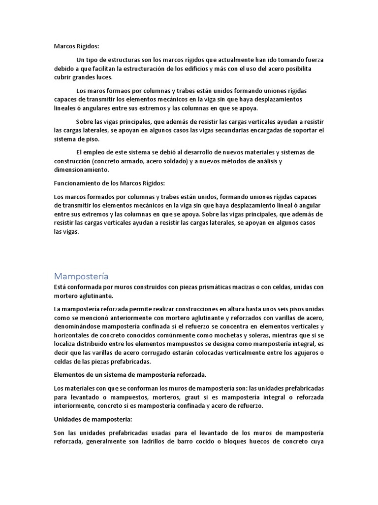 Marcos Rígidos | PDF | Acero | Ladrillo