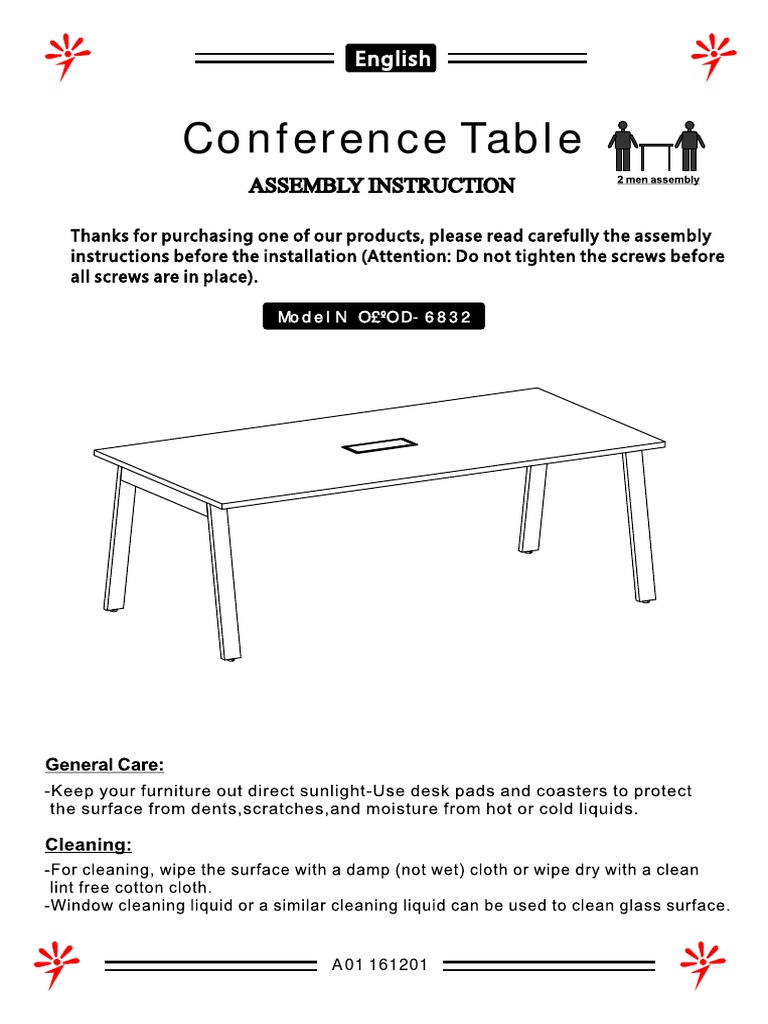 Conference Table Assembly Instruction | PDF