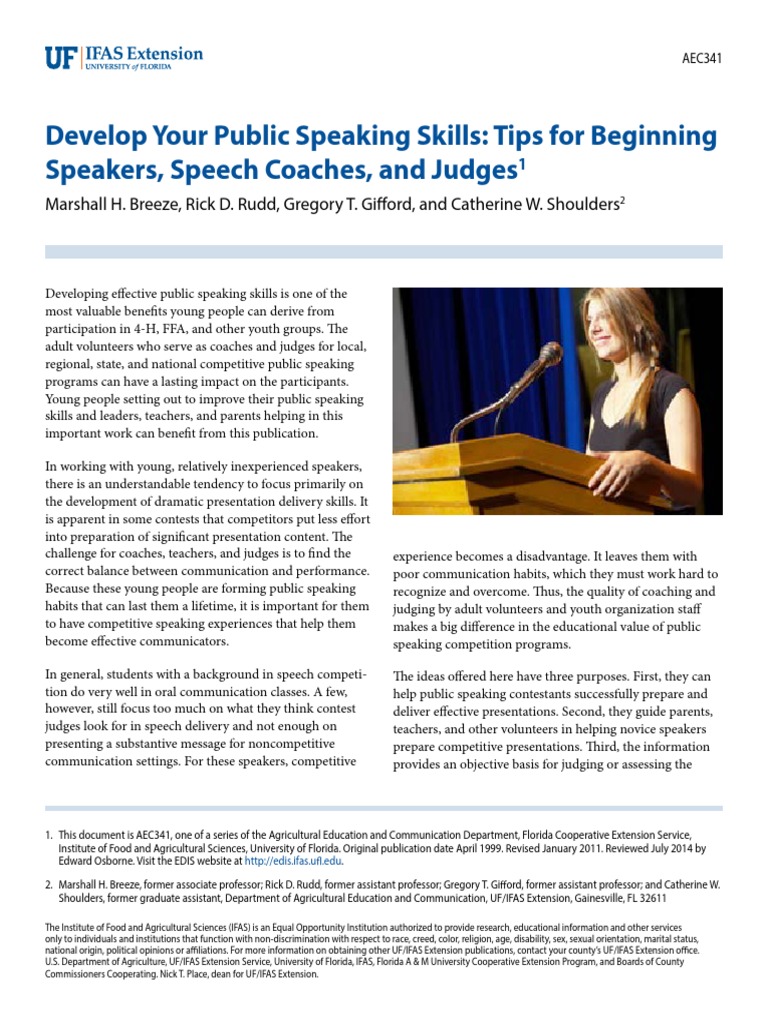 Develop Your Public Speaking Skills: Tips For Beginning Speakers ...