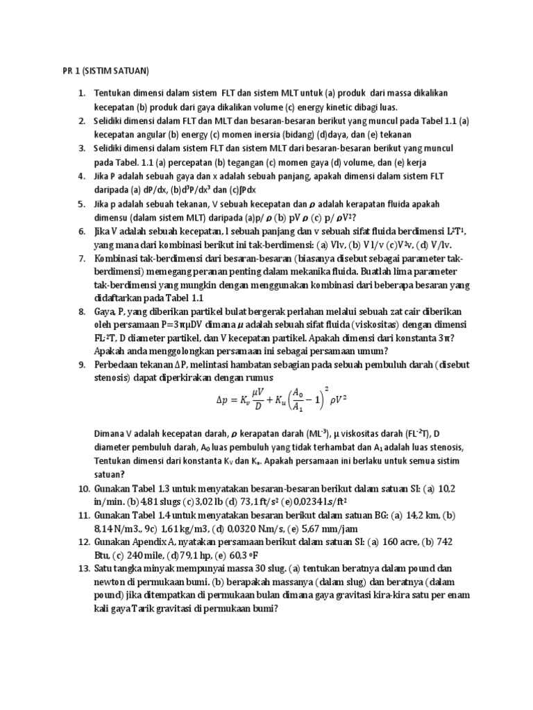 Dimensi dan Parameter dalam FLT-MLT | PDF