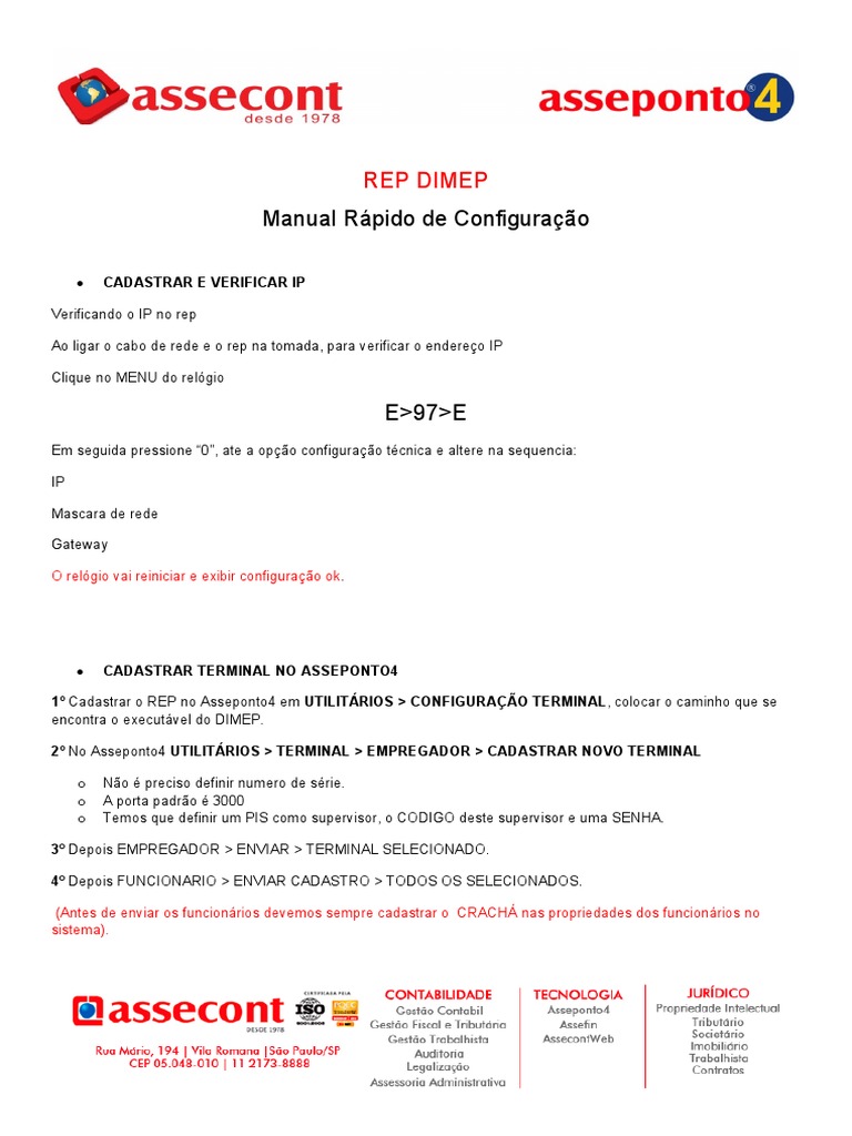 Manual REP DIMEP PDF | PDF
