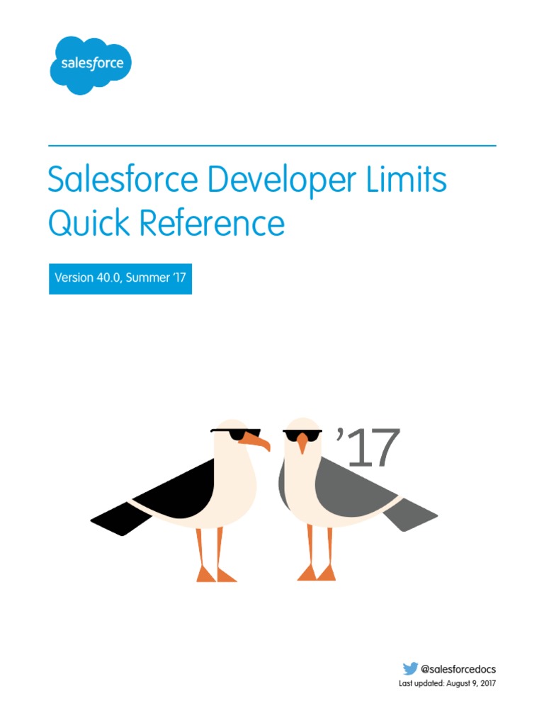 Salesforce App Limits Cheatsheet | PDF | Salesforce.Com | Email