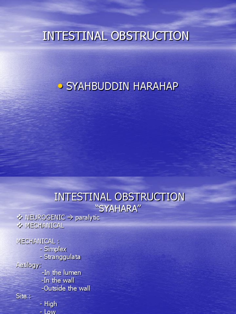 Acute Intestinal Obstruction | Digestive Diseases | Digestive System