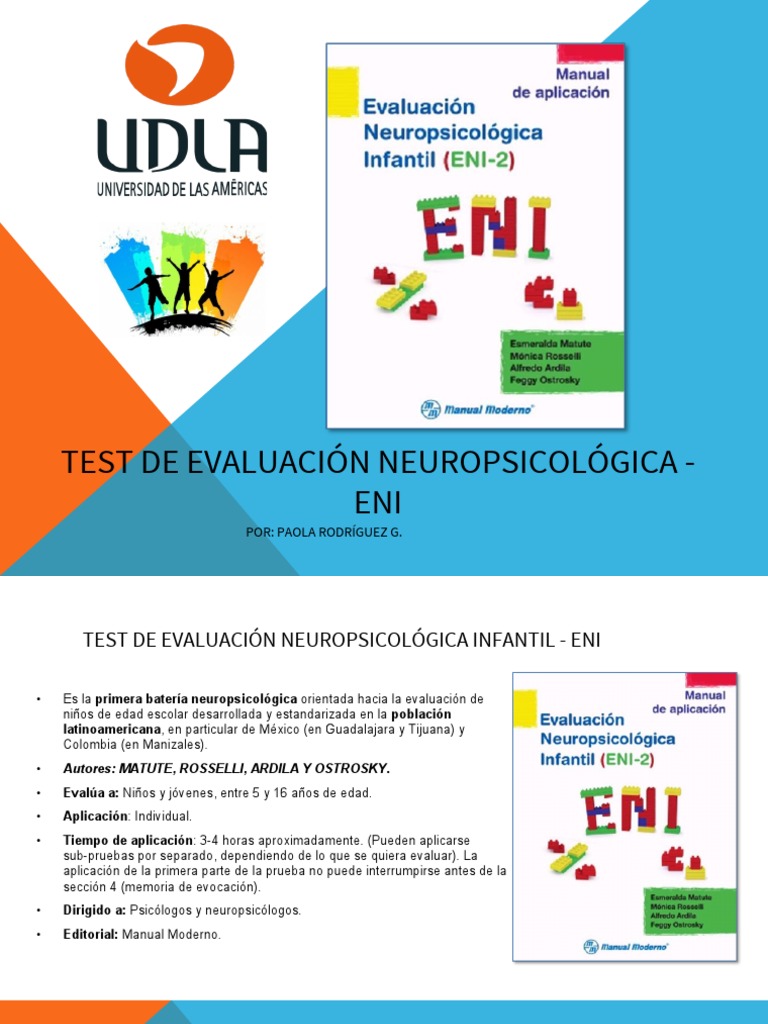 Test Eni | PDF | Neurología | Memoria