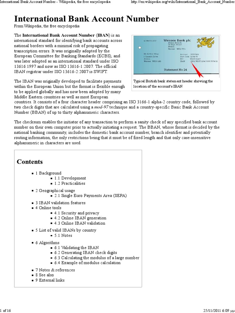 International Bank Account .. | PDF | Banking | Financial Services