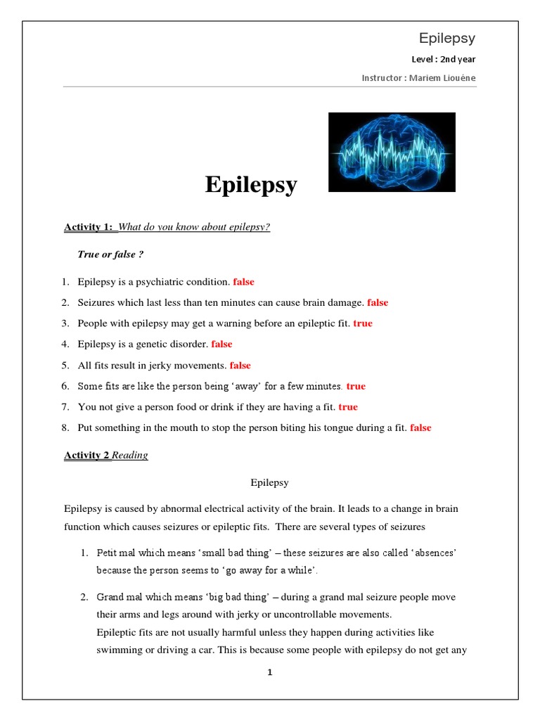 Epilepsy | PDF | Epilepsy | Disorders Causing Seizures
