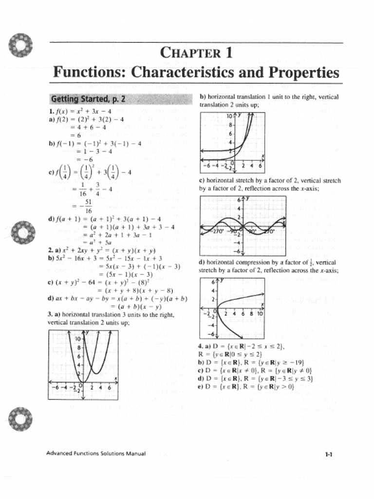 MHF4U Full Solution Manual Small PDF | PDF