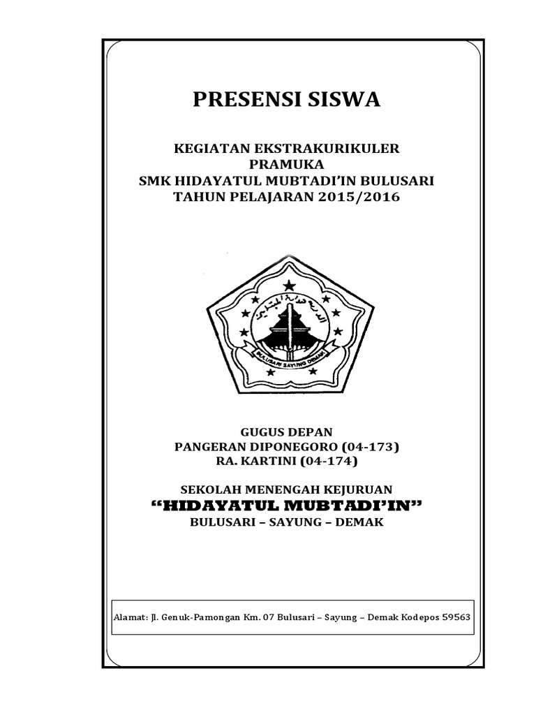Contoh Cover Pramuka | PDF