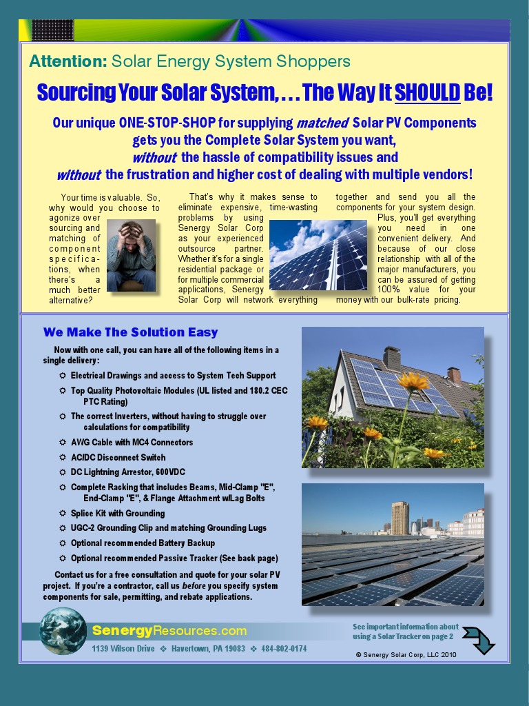 Solar Kit Brochure | PDF | Photovoltaic System | Photovoltaics