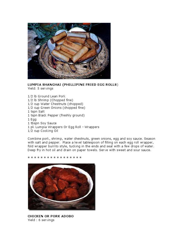 Recipes Lumpia Adobo Curry | PDF