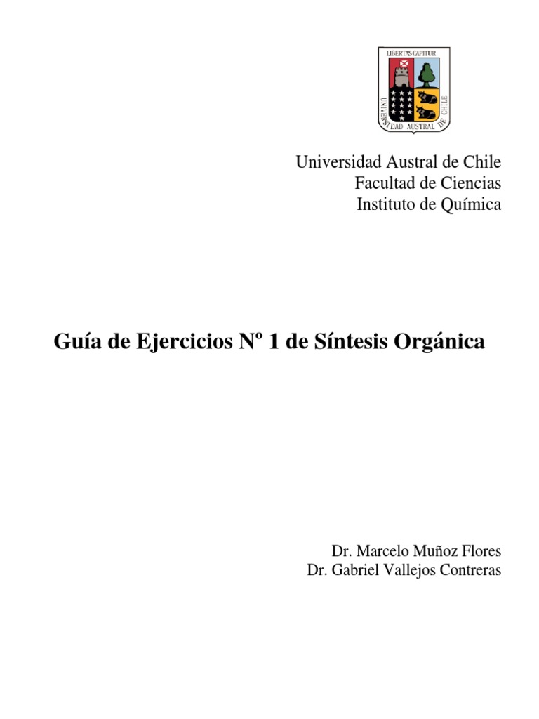 Guia de Ejercicios de Sintesis Organica | PDF | Chemical Reactions ...