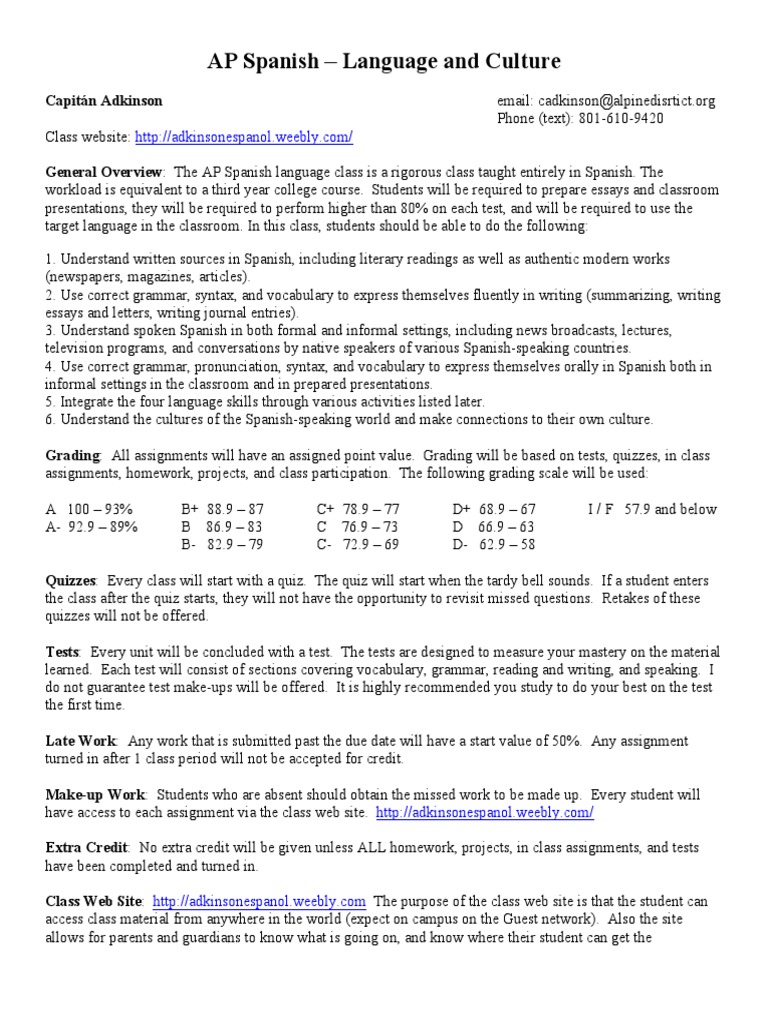 Disclosure Lang | PDF | Homework | Spanish Language