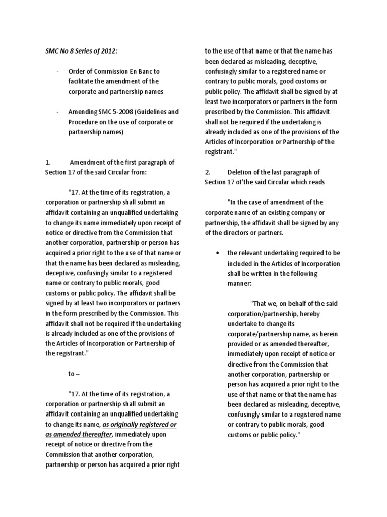 SMC No 8 Series of 2012 | PDF | Official Documents | Legal Documents