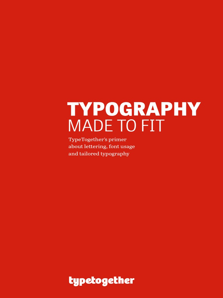 Typography Made To Fit | PDF | Typefaces | Typography