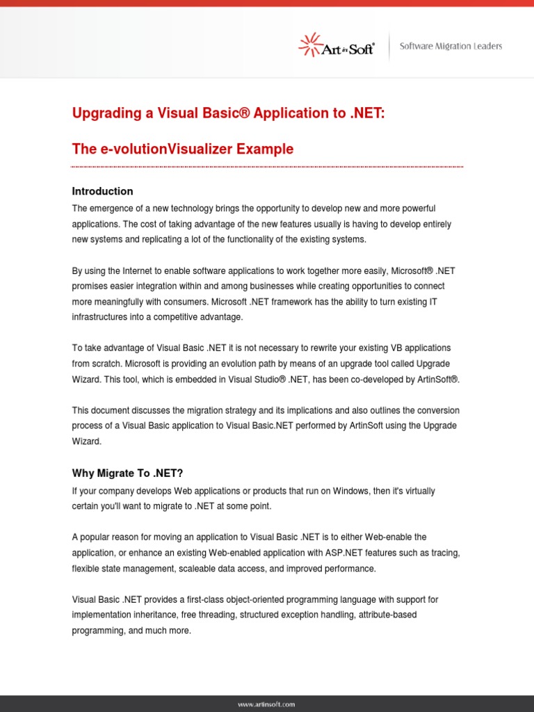 Upgrading A VB Application To .NET - The E-VolutionVisualizer Example ...