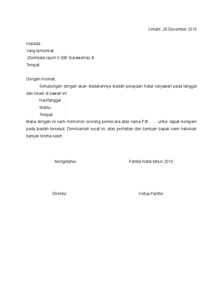 Contoh Surat Permohonan | PDF
