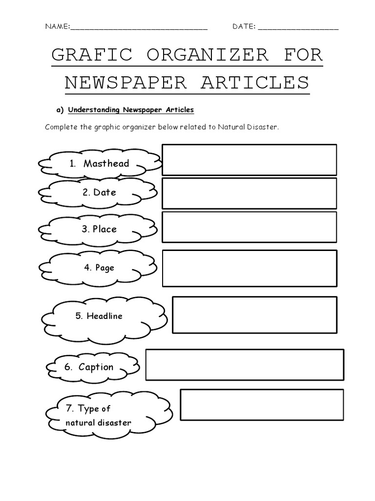 Grafic Organizer For Newspaper Articles | PDF | Newspapers | Newspaper ...
