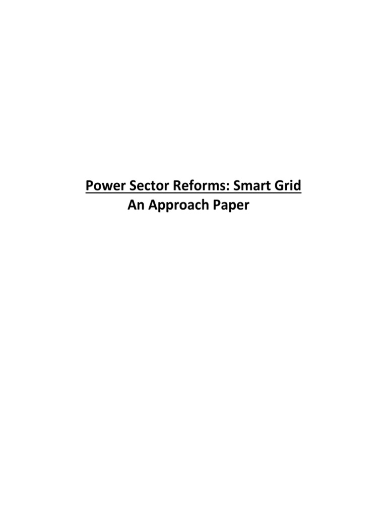 Approach Paper For Power Reforms | PDF | Smart Grid | Electrical Grid