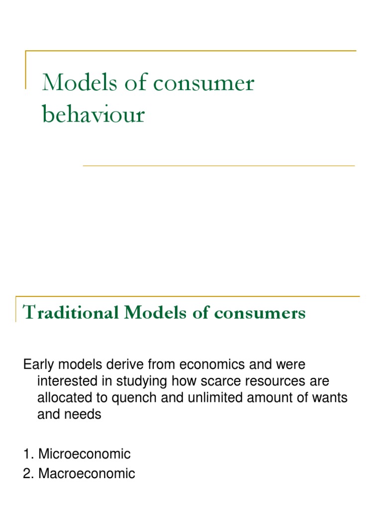 Model of Consumer Behaviour - Easy PDF | PDF | Behavior | Consumer ...