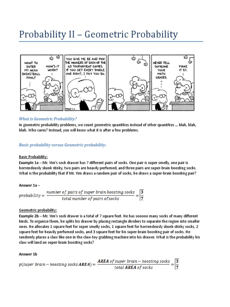 Probability II - Geometric Probability | PDF | Euclidean Plane Geometry ...