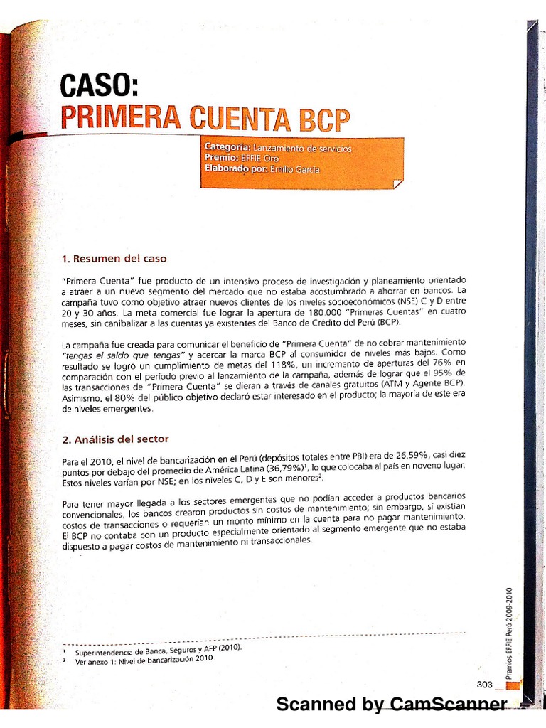 Caso Primera Cuenta BCP | PDF