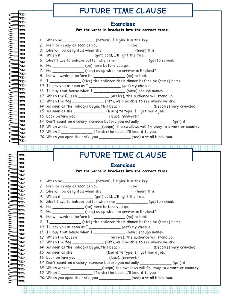 Future Time Clauses | PDF | Languages | Language Arts & Discipline