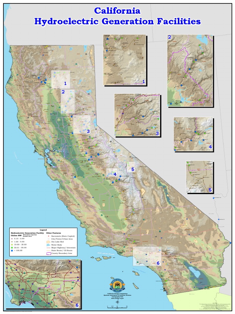 California Hydroelectric Facilities Map | PDF | Environment | Water