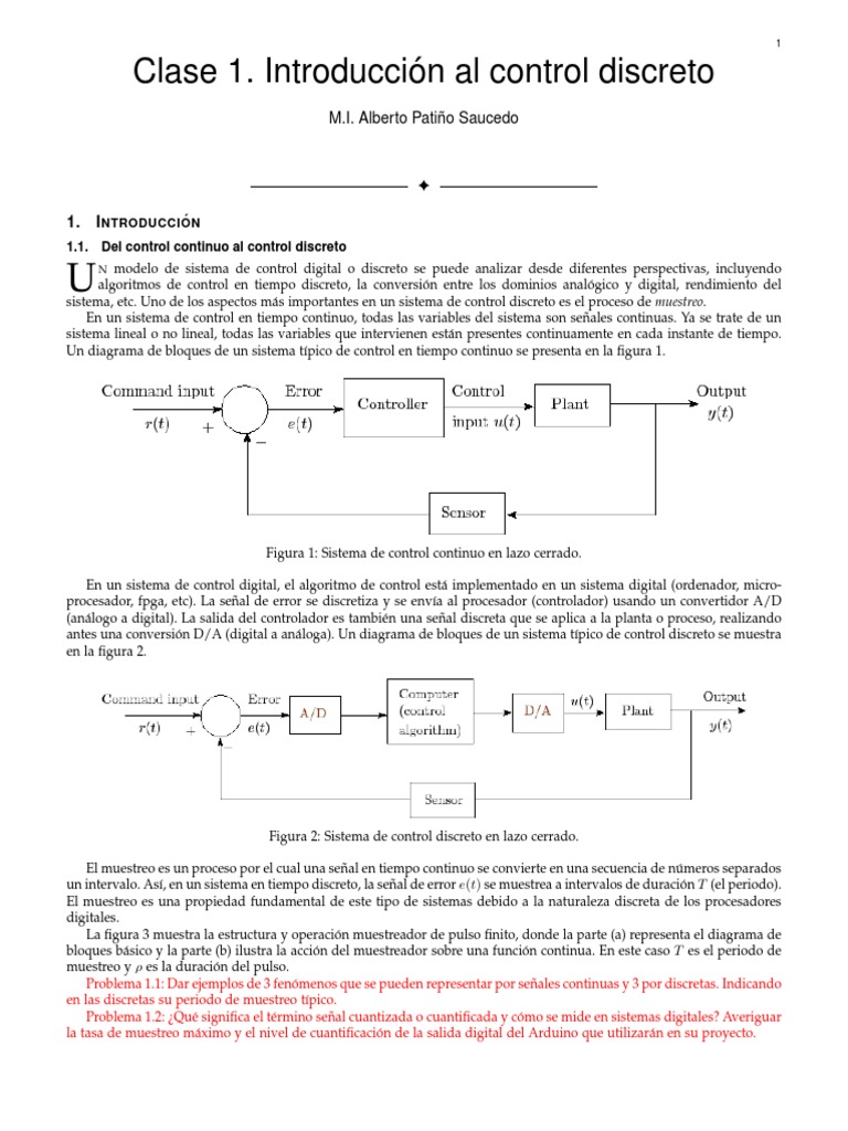 Introducción Al Control Discreto | PDF | Sistema de control | Muestreo (procesamiento de señal)