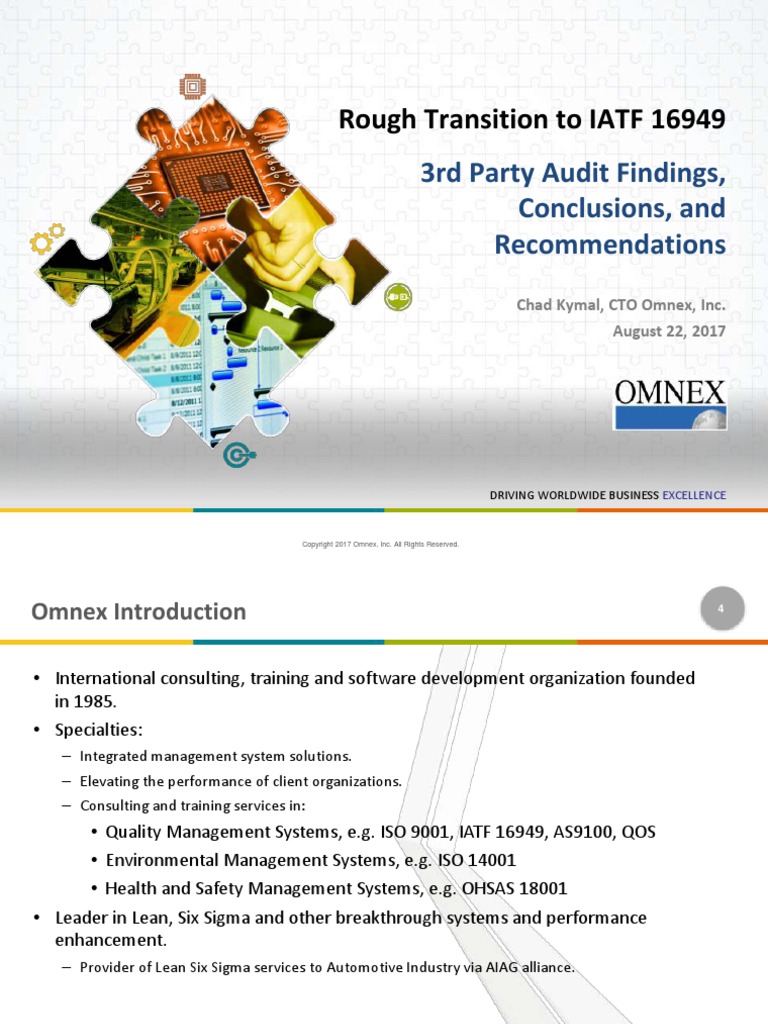 Rough Transition to IATF 16949 Presentation for Customers-estadistica ...