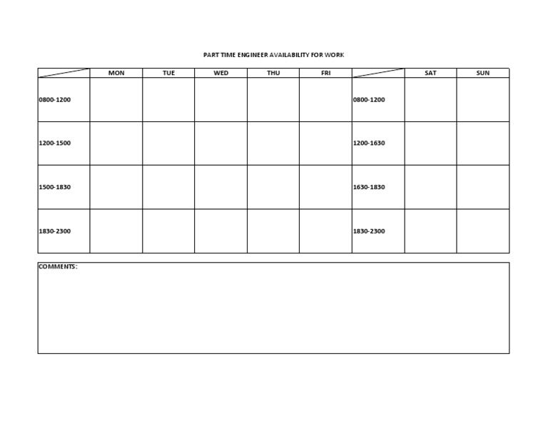 Availability Form | PDF