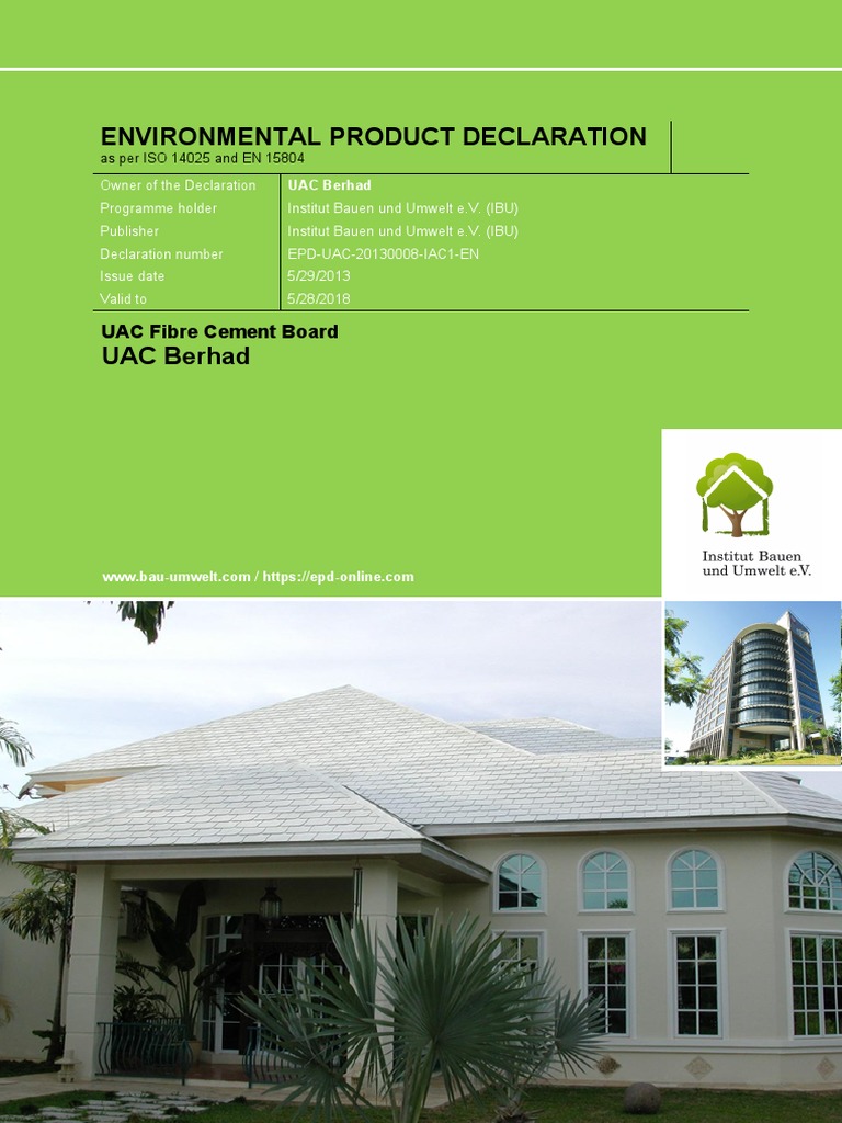 UAC Fibre Cement Board | Life Cycle Assessment | Waste