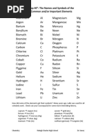 Latin Names and Symbols | PDF | Chemical Elements | Manganese