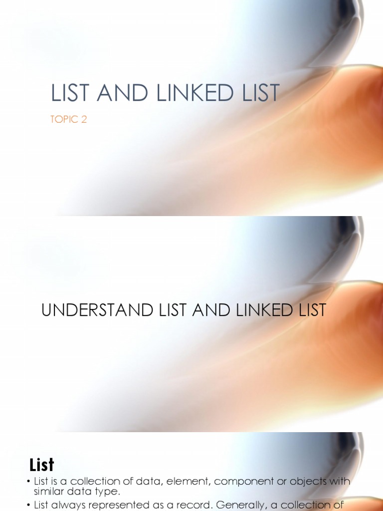 List And Linked List Pdf Array Data Structure Pointer Computer