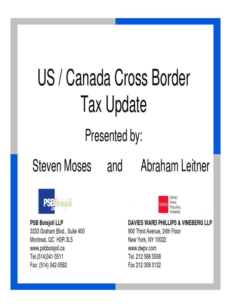 Cross Border Issues | PDF | Trust Law | Capital Gains Tax