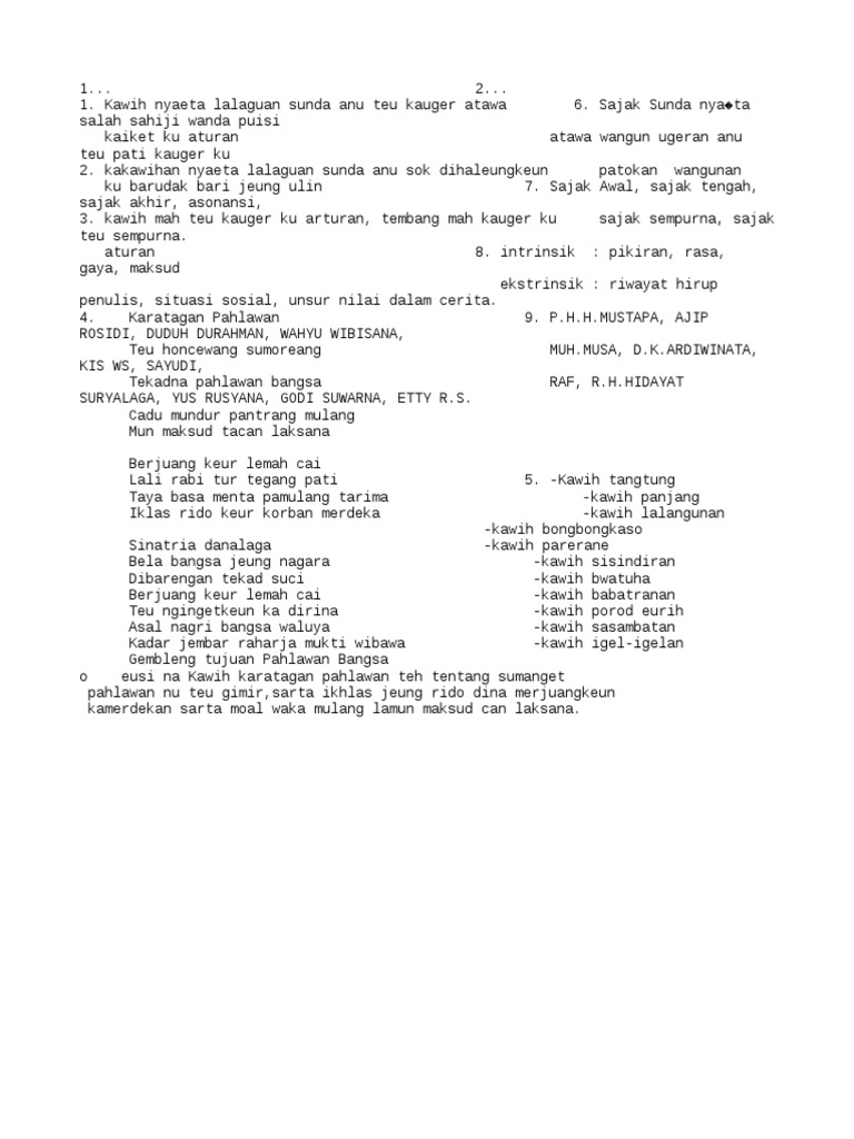 Sunda Fix | PDF | Poetry