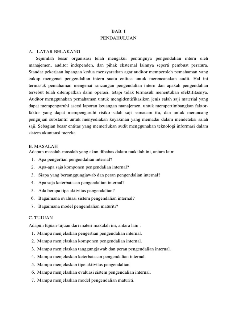 Makalah Internal Audit | PDF