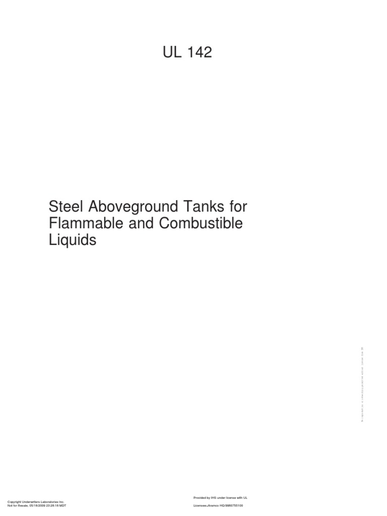 Ul 142 2009 | PDF | Copyright | Safety