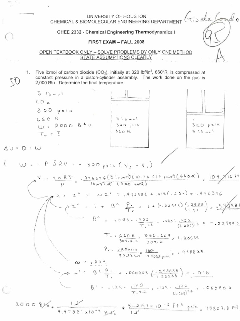 Thermodynamics Practice Tests | PDF | Gas Compressor | Pressure