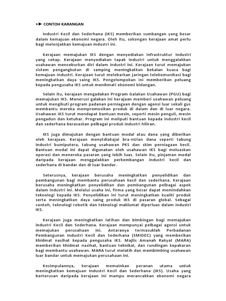 CONTOH KARANGAN STPM p1 | PDF
